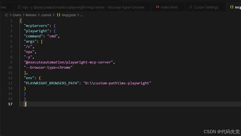 Cursor通过mcp调用playwright示例cursor Playwright Csdn博客