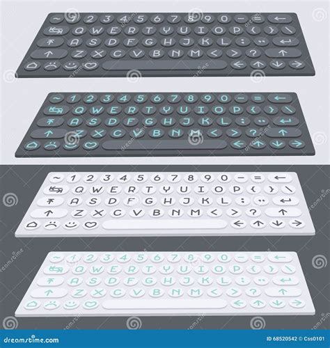 Keyboard Alphabet Digits And Punctuation Marks Cartoon Vector Keyboard Alphabet Digits And Punctuation Marks Cartoon Vector