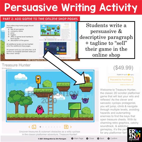 Design Your Own Video Game Technology Writing Activity On Google Slides Erintegration