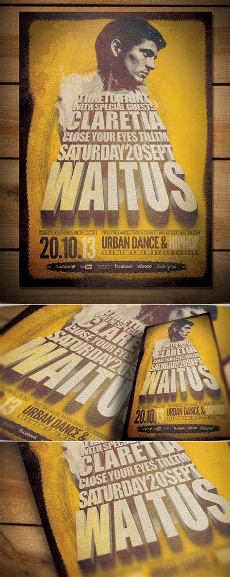 Psd Typography Poster Template On Behance