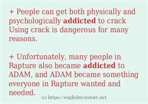 Sentence Example Of Addicted Englishteststore Blog