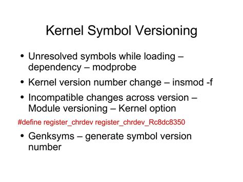 Kernel Symbol Versioning