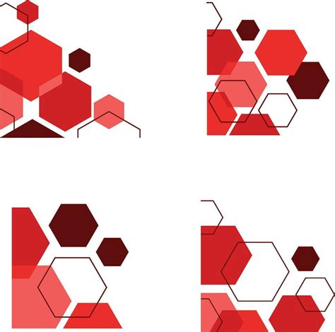Hexagonal Corner Shape With Flat Design Vector Illustration Set 32498458 Vector Art At Vecteezy