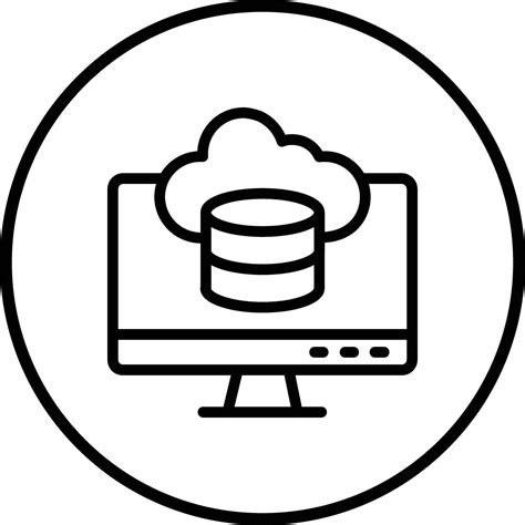 Cloud Database Icon Design Illustration 50179410 Vector Art At Vecteezy