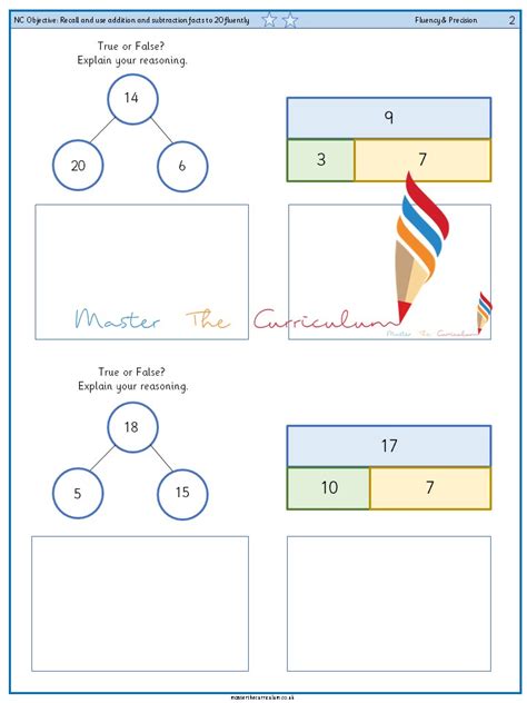 Year 2 Recall And Use Addition And Subtraction Facts To 20 Fluently 5 Master The Curriculum