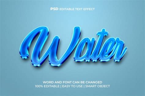 Premium Psd Water 3d Text Effect