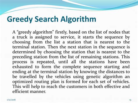 Route Optimization Algorithm Pptx Computing Technology And Computing