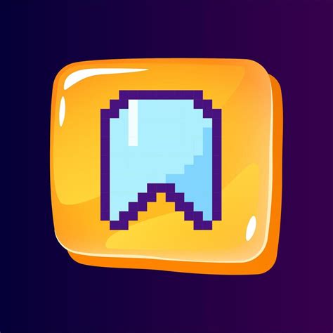 Ribbon Mark Glossy Ui Button With Pixelated Color Icon Mark Chosen Content Online Customer