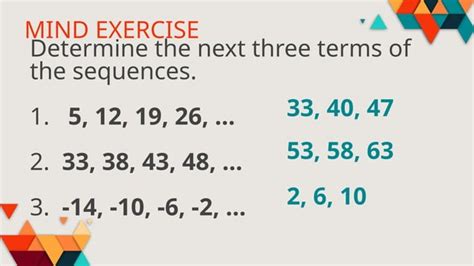 Mathematics 10 Quarter I Arithmetic Sequence Pptx Games And Puzzles Hobbies And Interests