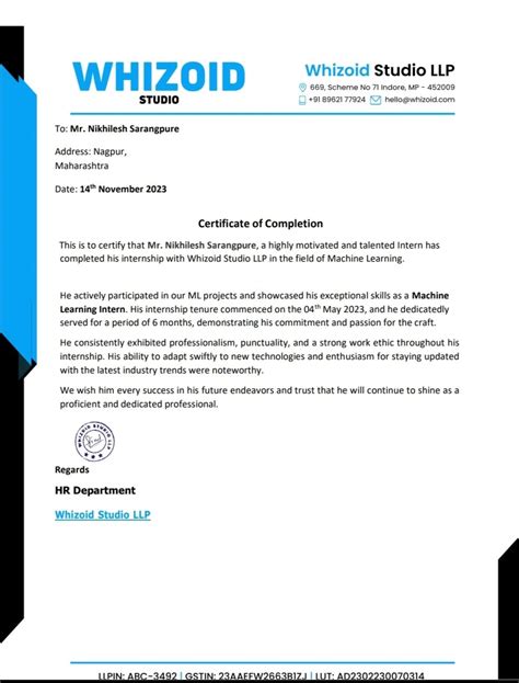 Nikhilesh Sarangpure On Linkedin Intern Internshipcompletion