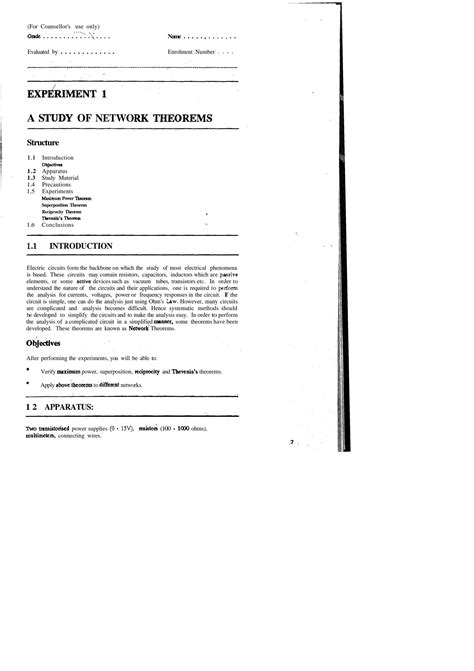 Solution B Sc Physics L Physics Laboratory I Electrical Circuits And