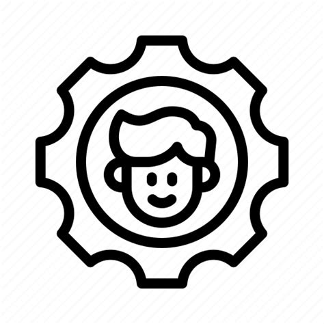 Settings Gear Work Configuration Management Worker Staff Icon