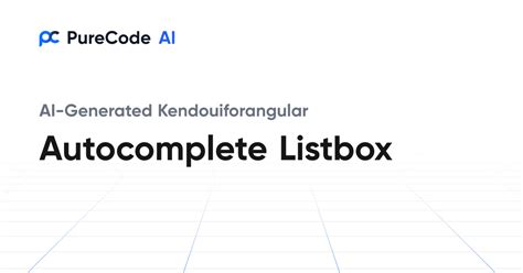 Build Great Kendouiforangular Autocomplete Listbox Components Faster