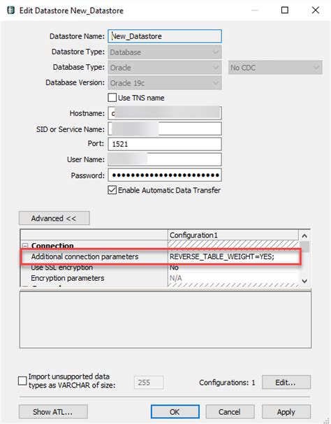 Solved How To Add Additional Database Connection Paramete Sap Community