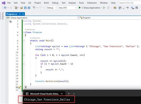 How To Convert A List To A Comma Separated String In C