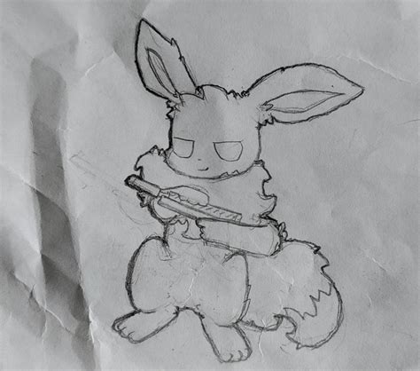 Eevee With A Gun Lol By Costray On Deviantart