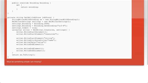 Xmlwriter Encoding Utf 8 Using Stringwriter In C Youtube Xmlwriter Encoding Utf 8 Using Stringwriter In C Youtube