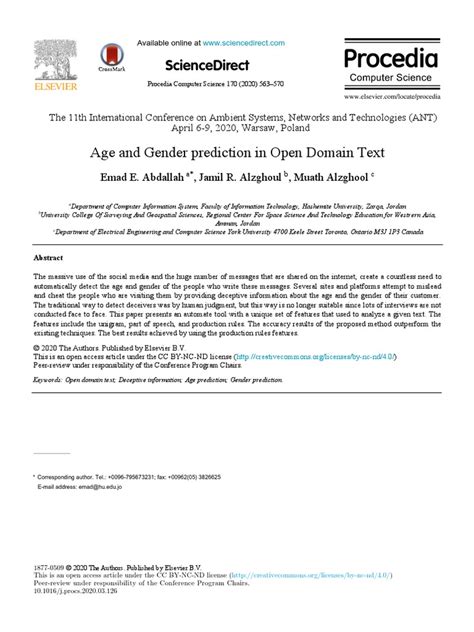 age and gender prediction in open domain text pdf statistical
