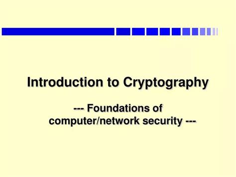 PPT Introduction To Cryptography PowerPoint Presentation Free Download ID