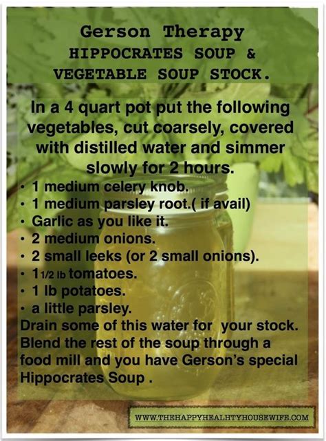 Modified Gerson Therapy Diet At Jack Johnnie Blog