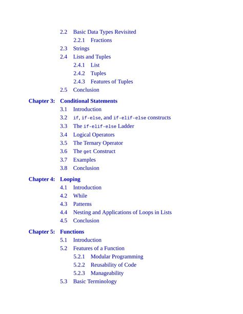 Python Basics A Self Teaching Introduction Mục Lục Không Có Số Trang E Books Max30