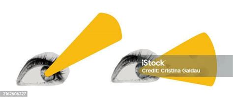 레이저 빔은 눈에서 쏜다 하프 톤 콜라주 벡터 일러스트 레이 션 1990 1999 년에 대한 스톡 벡터 아트 및 기타 이미지 1990 1999 년 강렬하고 밝은 색상