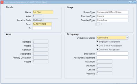 Define Floors Oracle Property Management Learn Oracle Scm