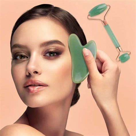 Gua Sha Massage Tool 2 Pcs Gua Sha Facial Board Anti Aging Massager Gua Sha Stone Face Neck Body