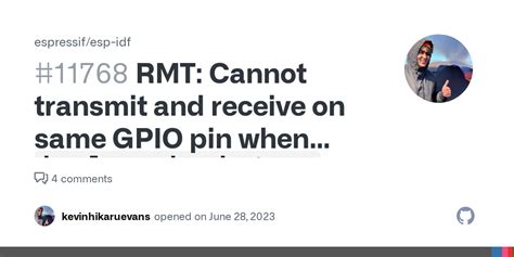 Rmt Cannot Transmit And Receive On Same Gpio Pin When `ioloopbacktrue` Idfgh 10524 · Issue