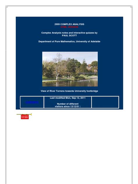 2959 Complex Analysis Pdf Exponential Function Logarithm