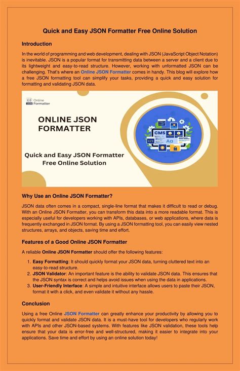 Ppt Quick And Easy Json Formatter Free Online Solution Powerpoint Presentation Id13664251