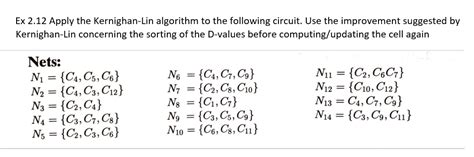 Ex 212 Apply The Kernighan Lin Algorithm To The