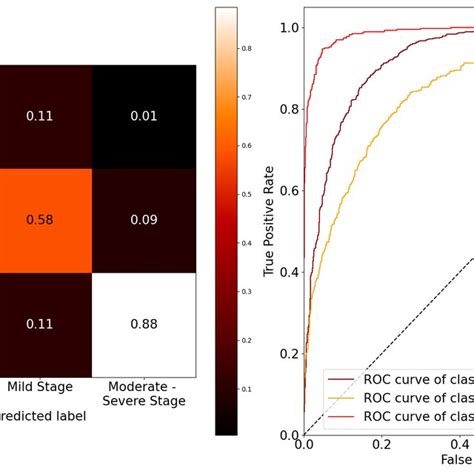 confusion matrix and roc curves for the cnn classifier roc curves are
