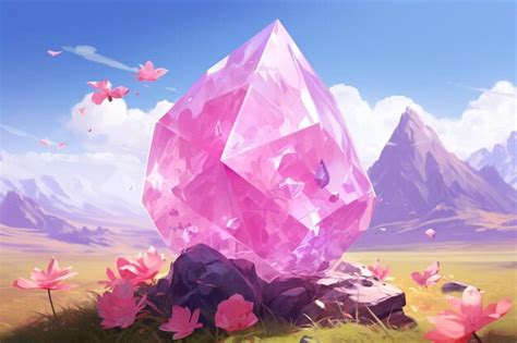 Crystal Spring Background Premium Ai Generated Image