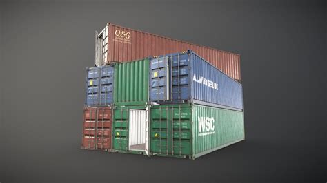 Shipping Container Low Poly Buy Royalty Free 3d Model By Mswoodvine [54c5543] Sketchfab Store