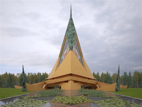 Frank Lloyd Wright S Unbuilt Trinity Chapel Is Realised In Images By David Romero