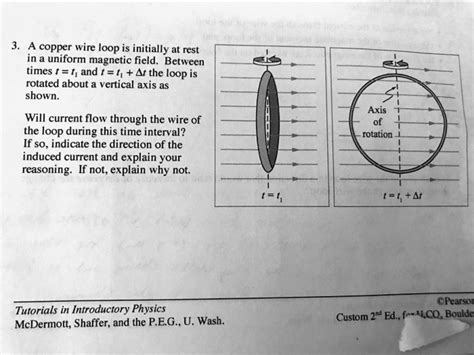 3 A Copper Wire Loop Is Initially At Rest In A Uniform Magnetic Field