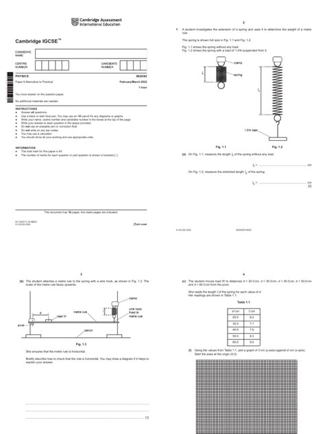 Past Papers Igcse 2022 62 Pdf Cartesian Coordinate System