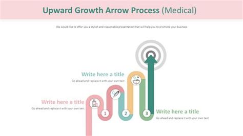 Upward Growth Arrow Process Diagram Medical