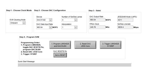DAC37J82EVM Need Proper Config Settings For LMK04828 And DAC37J82 Data Converters Forum