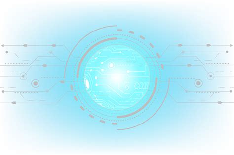 추상적 미래 회로 기판 하이테크 컴퓨터 디지털 기술 개념 밝은 회색 색상 배경에 디자인을위한 빈 흰색 3d 종이 원 그림 벡터