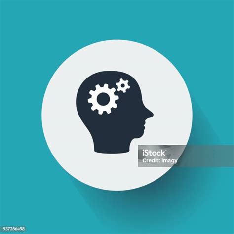 브레인 스토밍 컨셉 디자인으로 플랫 디자인 두뇌 아이콘입니다 벡터 일러스트 레이 션 Eps10 개념에 대한 스톡 벡터 아트 및 기타 이미지 Istock