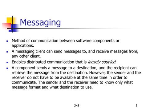 Ppt Jms Java Messaging Service Powerpoint Presentation Free Download Id3845772