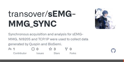 GitHub Transover SEMG MMG SYNC Synchronous Acquisition And Analysis For SEMG MMG NI And