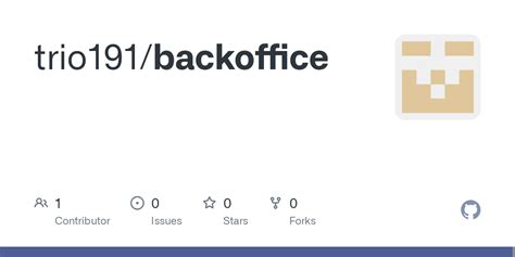 github trio191 backoffice