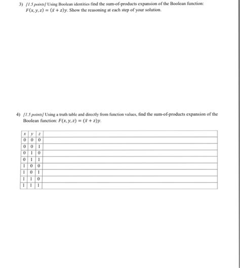 Solved 15 Points Using Boolean Identities Find The