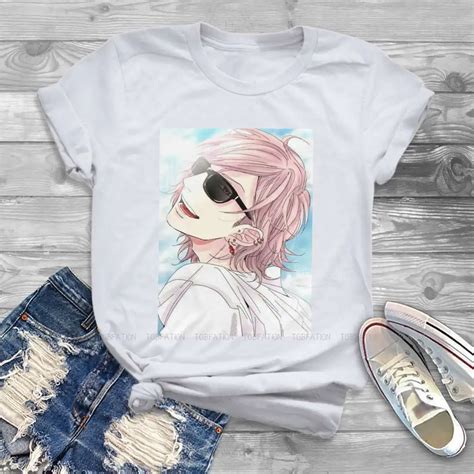 Yuri Ayato 긴 여성 셔츠 Yarichin B 클럽 애니메이션 티셔츠 고스 빈티지 여성 블라우스티셔츠 Aliexpress