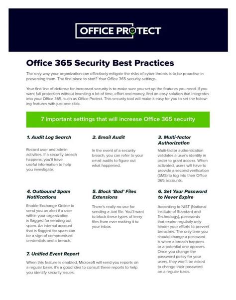 Office 365 Security Best Practices Secure It Pro