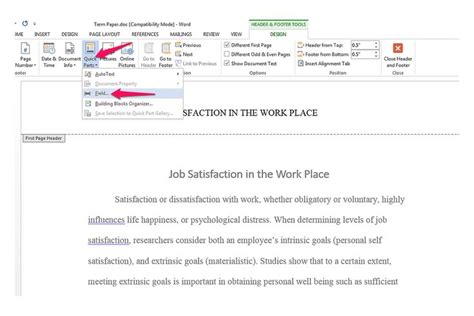 How To Make A Running Head In MS Word Techwalla Words Ms Word Research Paper