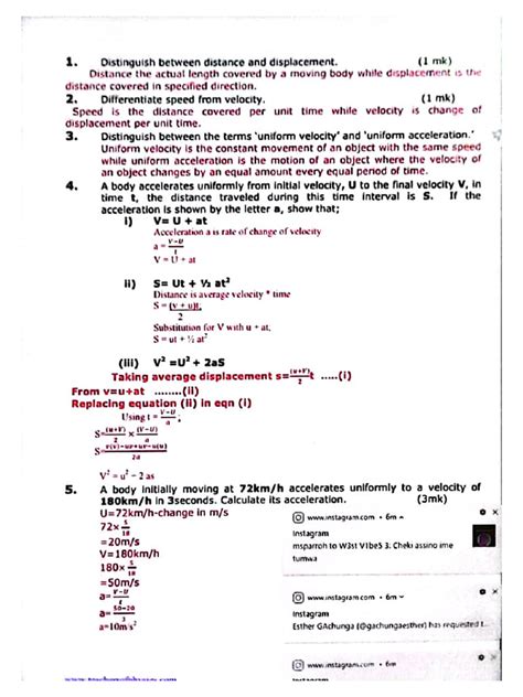 Physics Linear Motion Pdf
